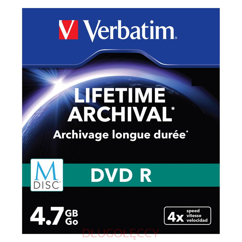 DVD-R Verbatim M-DISC InkJet Print Archival 10szt cake-box